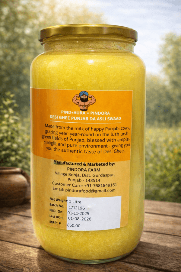 Pindora Farm – Pure Desi Cow Ghee (1 Litre)